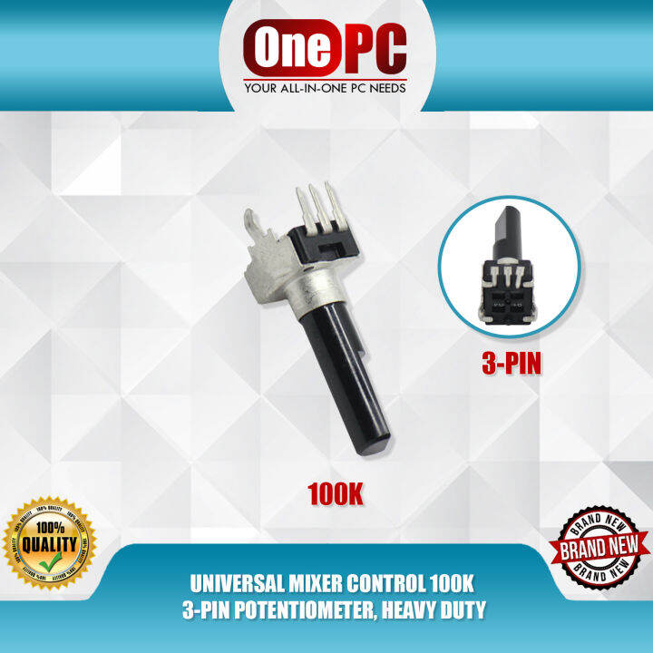 UNIVERSAL MIXER CONTROL 100K 3-PIN POTENTIOMETER, HEAVY DUTY | Lazada PH