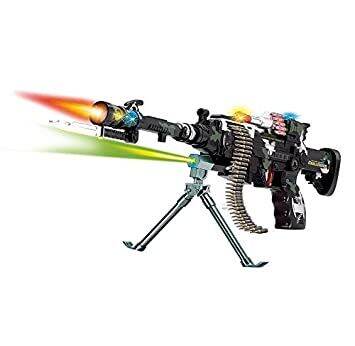 Combat 3 Army Commando Machine Gun Pistol With Lights And Sounds Kids ...