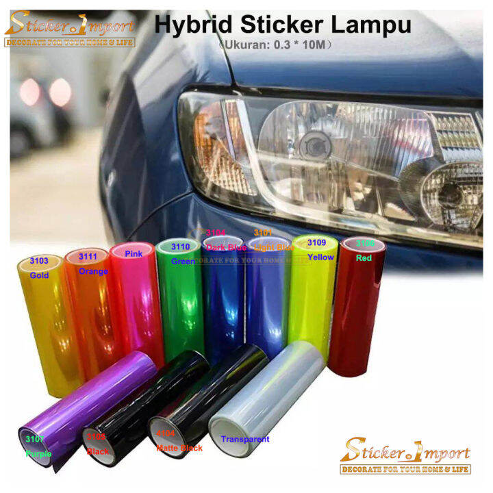 [Sticker.import] Sticker lampu / Sticker Lampu Hybrid /mika lampu lebar ...