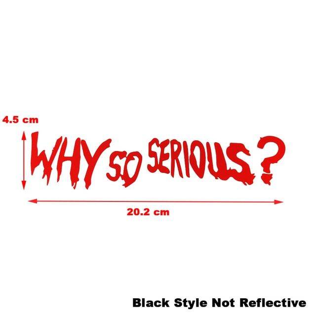 Reflective Motorcycle Helmet Stickers Joker Why So Serious Racing Tank ...