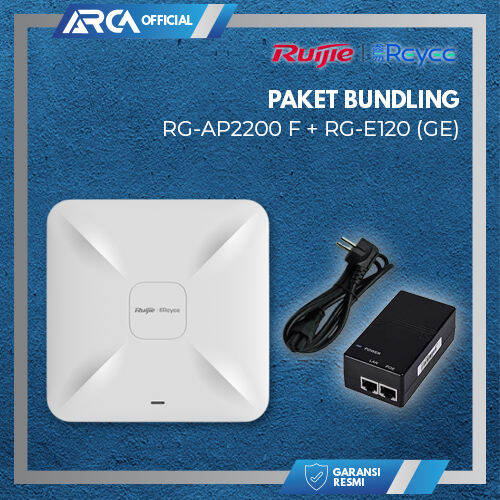 Ruijie Reyee Paket RG-RAP2200F & RG-E120 GE Indoor Access Point & PoE ...
