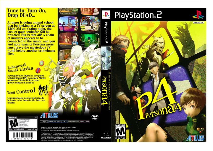 PS2 Shin Megami Tensei Persona 4 (DVD Game) | Lazada