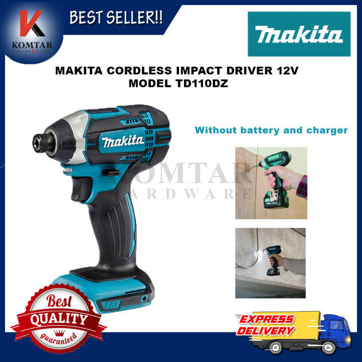 MAKITA SET Cordless Impact Driver 12V MODEL TD110DWAE ( SET ) / TD110DZ ...