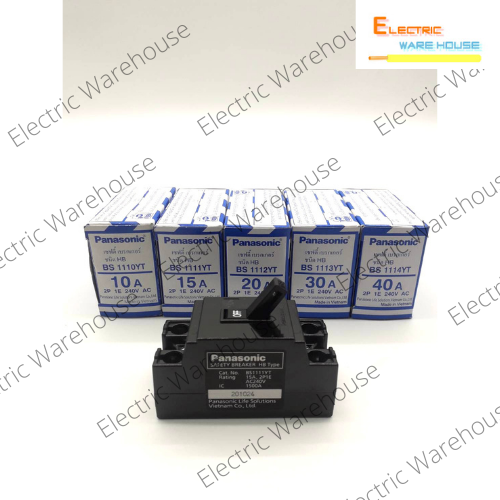 เบรกเกอร์ 2P1E ( 10A 15A 20A 30A 40A ) PANASONIC BLACK | Lazada.co.th