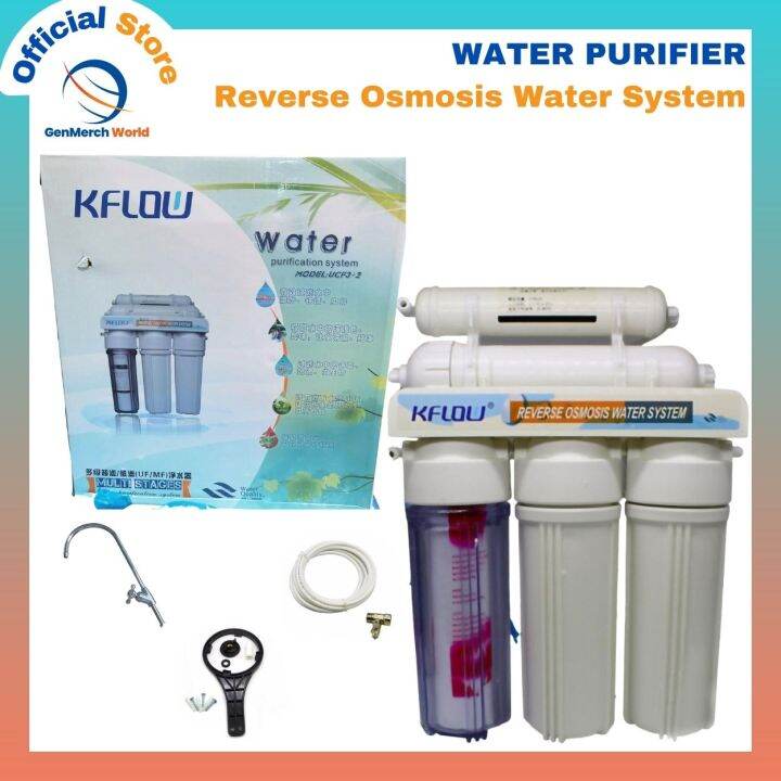 GenMerch World KFLOW UCF 3+2 Reverse Osmosis Water Filter and Purification System Water Purifier ...