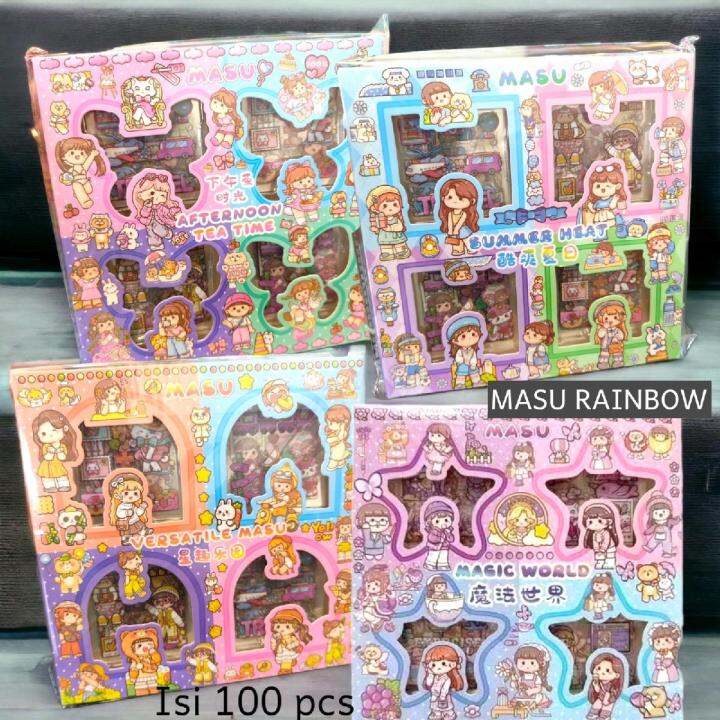 Sticker Viral Masu Rainbow 1 Box Isi 100 Lembar | Lazada Indonesia