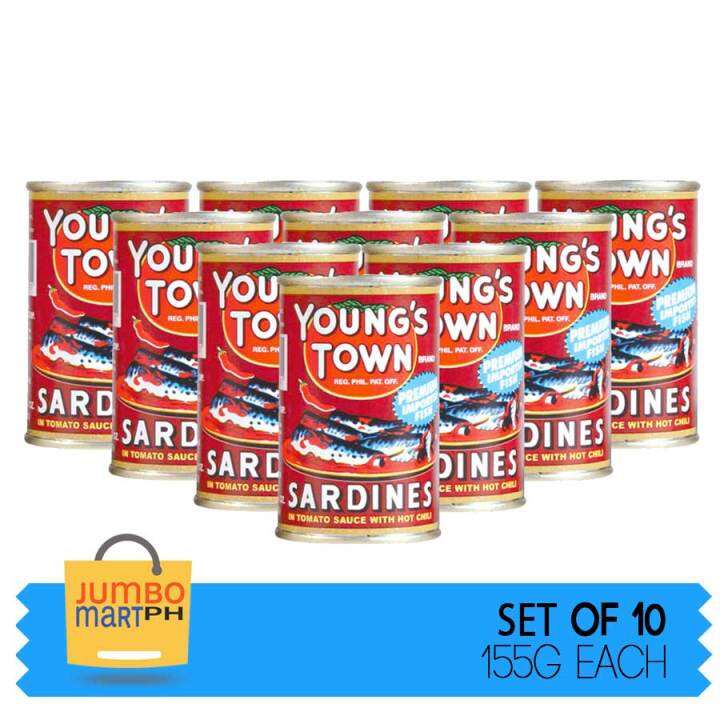 YOUNG'S TOWN PREMIUM SARDINES IN TOMATO SAUCE WITH HOT CHILI 155G / SET ...