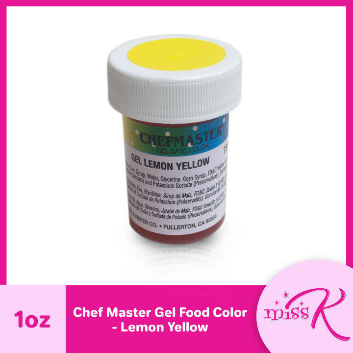 Chefmaster Gel Food Color | Lemon Yellow | 1oz | Lazada PH