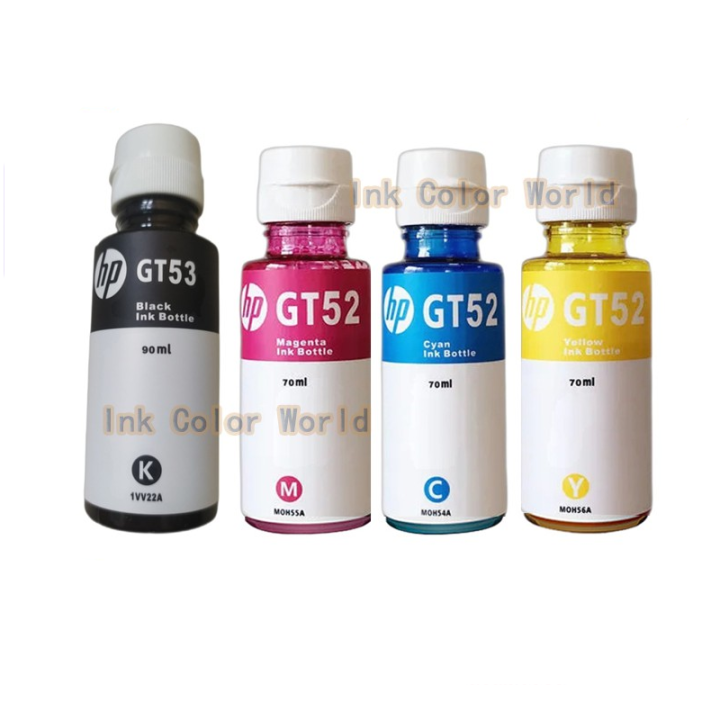 HP Original GT53/GT51 Black + GT52 CMY Set Of 4units Ink Bottle For HP ...