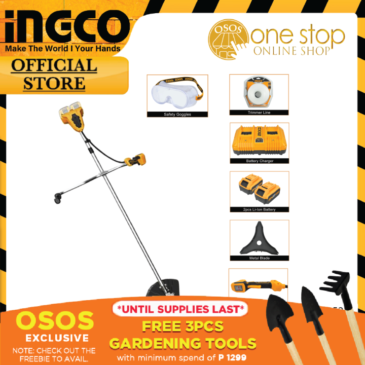 Ingco CSTLI202522 Lithium-Ion String Trimmer 40V•OSOS• | Lazada PH