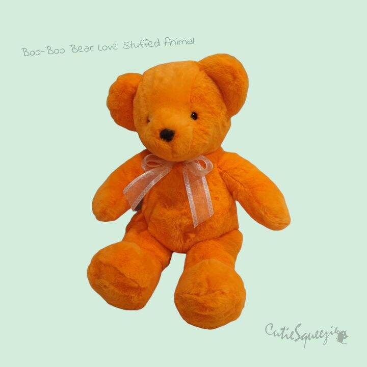ตุ๊กตาหมีบูบู ปักรูปหัวใจ สีส้ม Boo-boo Bear Love (Orange) Stuffed ...
