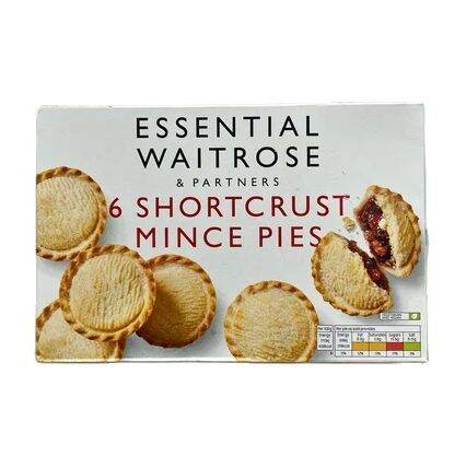 Waitrose 6 Shortcrust Mince Pies เวทโทรส ซิกซ์ ชอร์ทครัส มินซ์ พาย รส ...