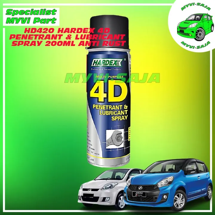 HD420 HARDEX 4D PENETRANT & LUBRICANT SPRAY 200ML ANTI RUST | Lazada