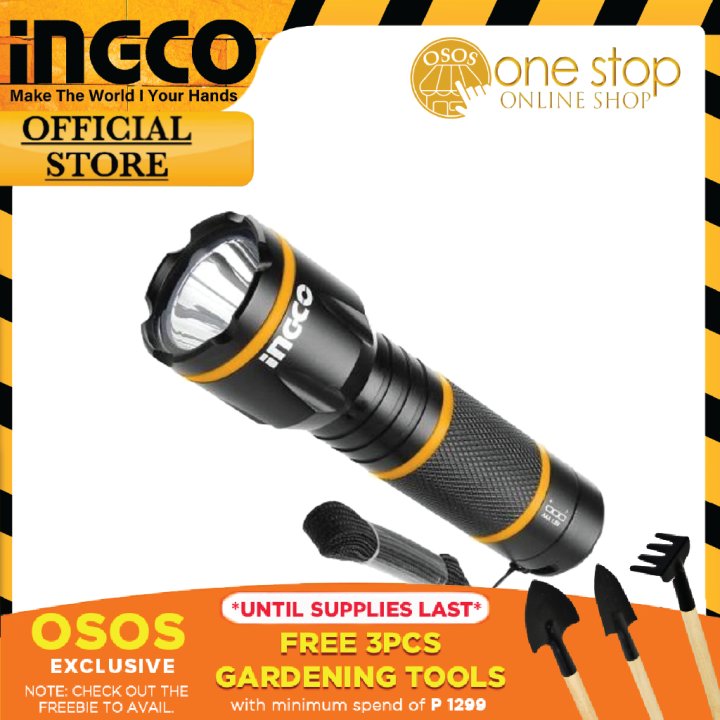 Ingco Original Industrial LED Flashlight Flash Light Waterproof ...