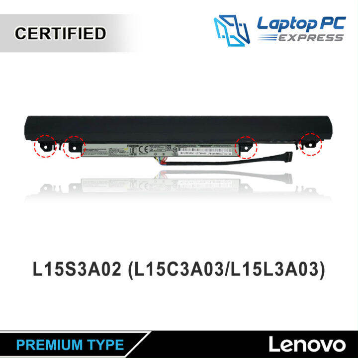 LPCE Laptop Battery L15S3A02, L15L3A03, L15C3A03 Compatible with Lenovo ...