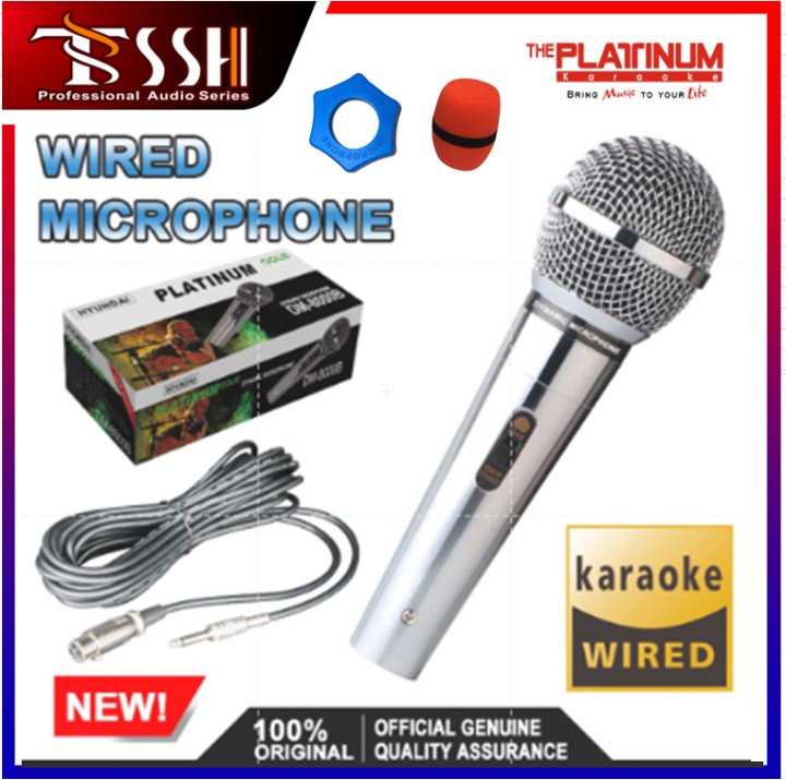 PLATINUM DM-8000 Hype-Capdiod Dynamic Microphone (Silver) w/ mic foam and mic ring | Lazada PH