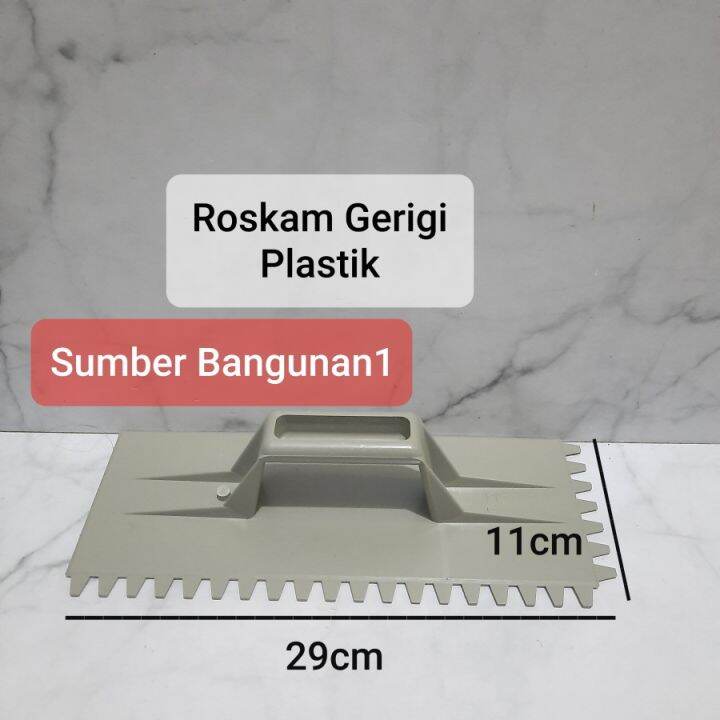 Roskam gerigi gigi plastik PVC catok alat acian penghalus semen hebel ...