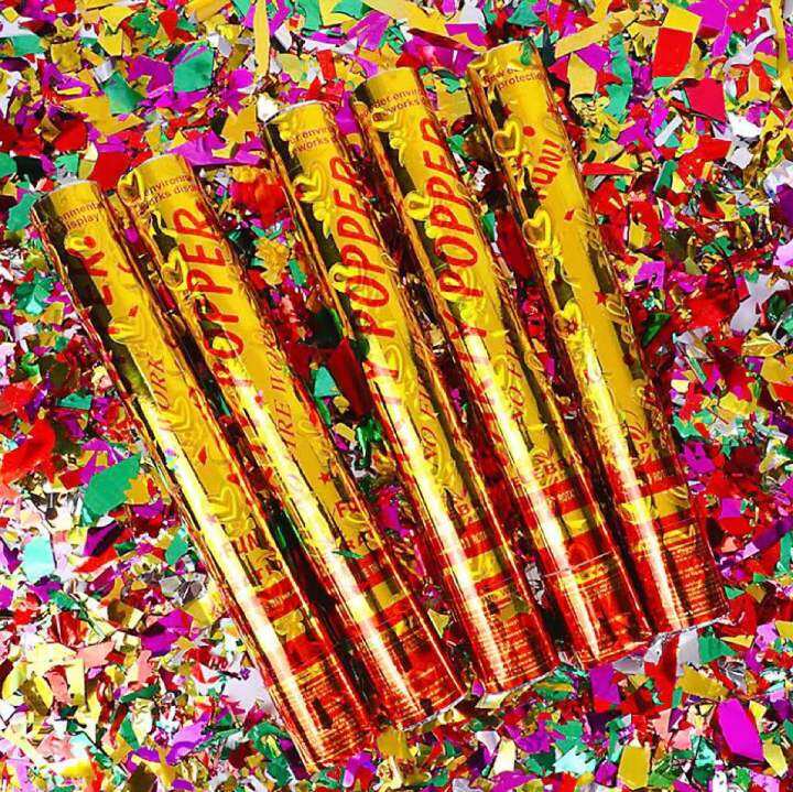 Party poppers cannon,multi-color confetti for new years eve,birthday ...