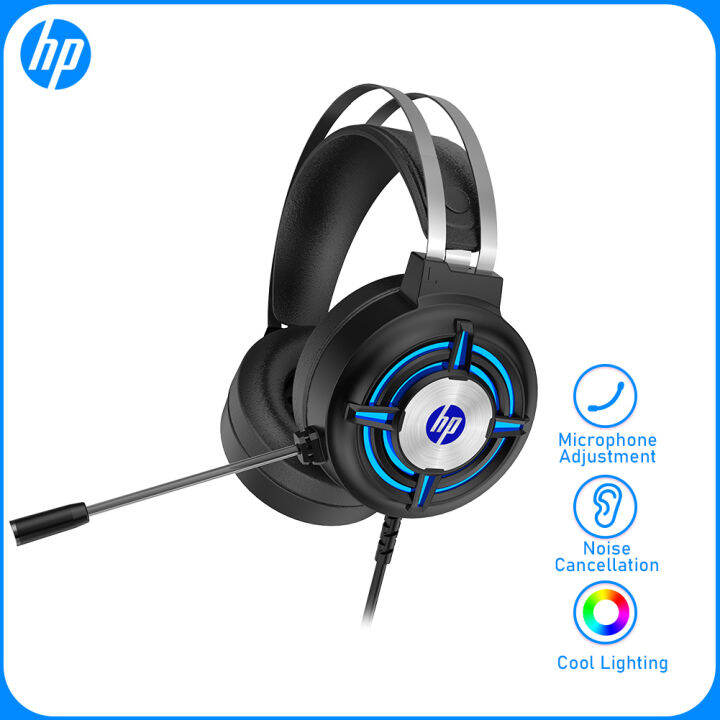 HP H120 Gaming Headset Heavy Bass Cool Lights PC Headphone with ...