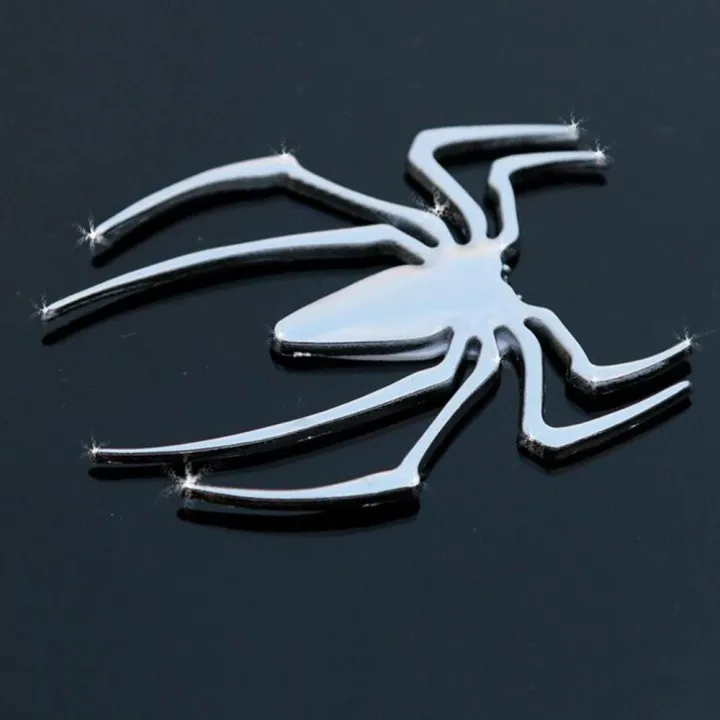 Universal Badge Emblem Spider Shape Metal Chrome 3D Car Stickers Auto ...