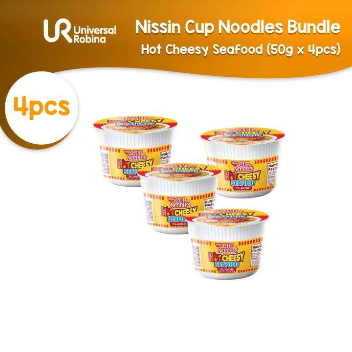 Nissin Cup Noodles Mini Hot Cheesy Seafood - 4 Packs | Lazada PH