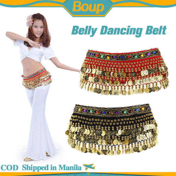 Belly Dancing Belt Women'S Triangular Belly Dancing Hip Scarf Wrap Skirt With Gold Coins | Lazada PH