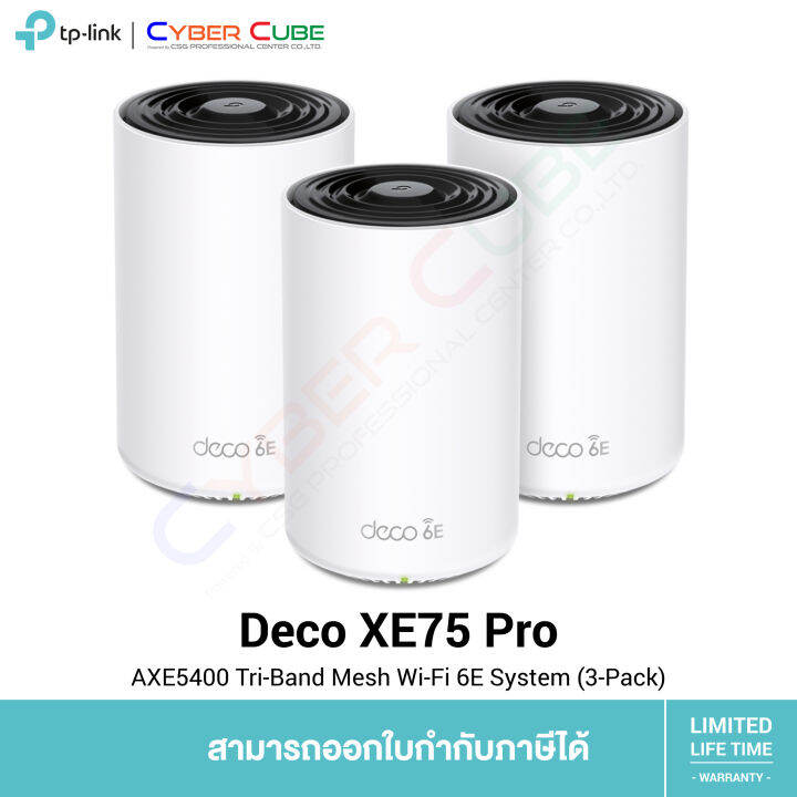 TP-Link Deco XE75 Pro AXE5400 Tri-Band Mesh Wi-Fi 6E System (3-Pack) | Lazada.co.th