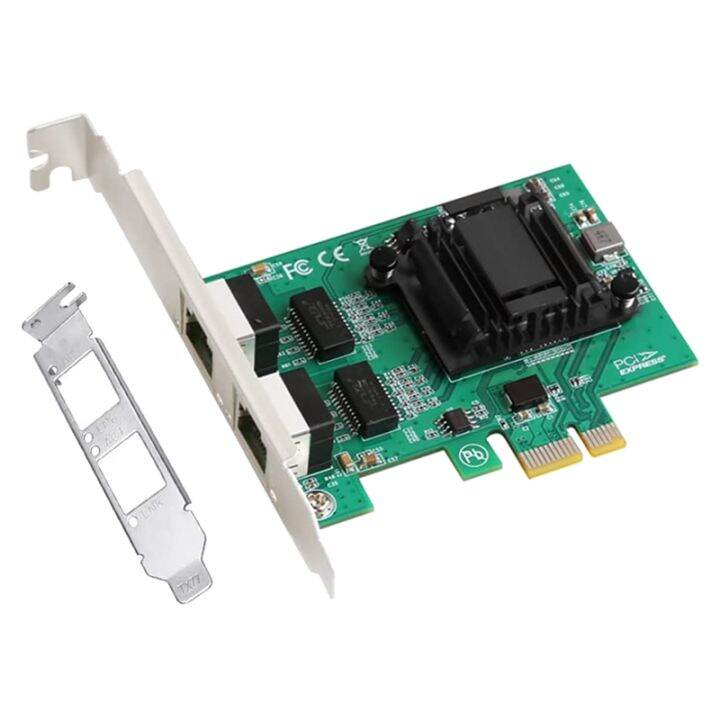 2-Port Gigabit PCIe Network Card 1000M Dual Ports PCI Express Ethernet Adapter with 82571EB LAN ...