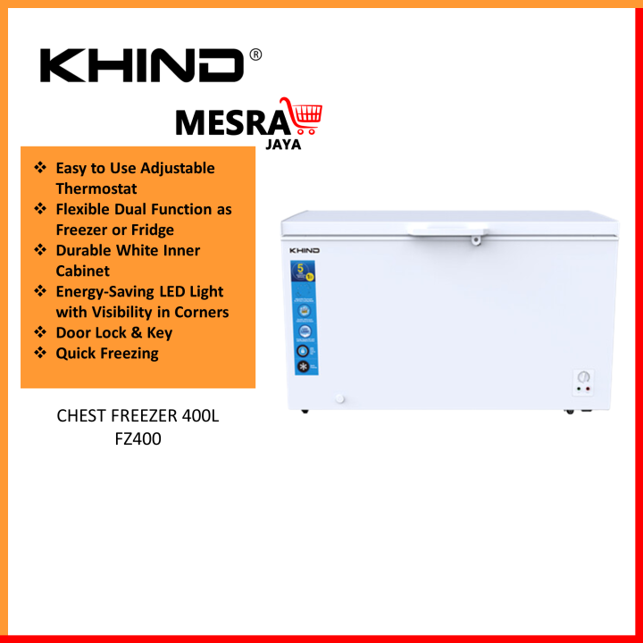 Khind Chest Freezer 400L - FZ400 | Lazada