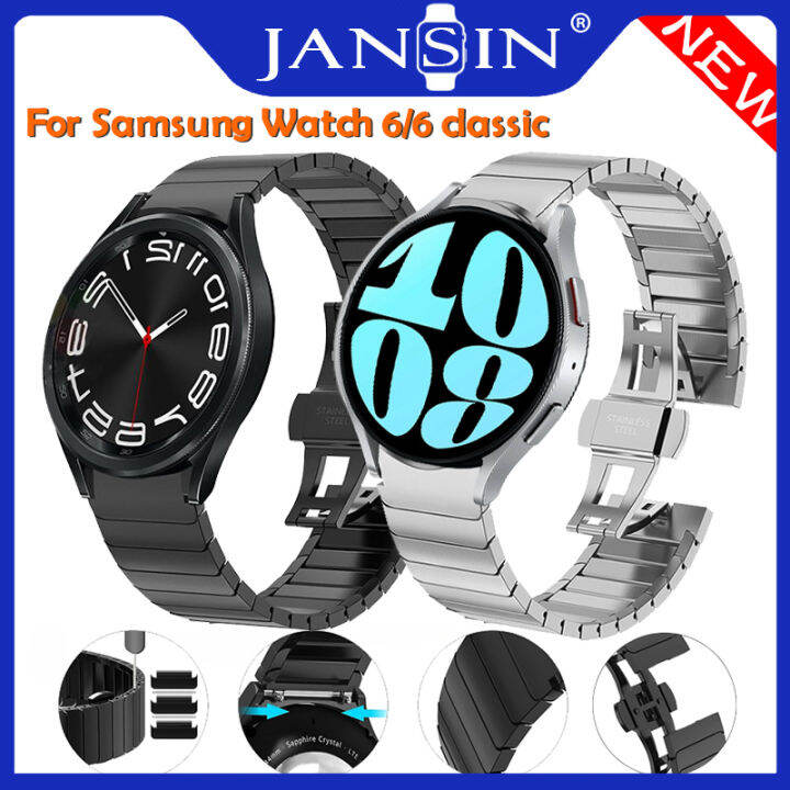 No Gap Metal Starp For Samsung Galaxy Watch 6 Classic 47mm 43mm Quick ...