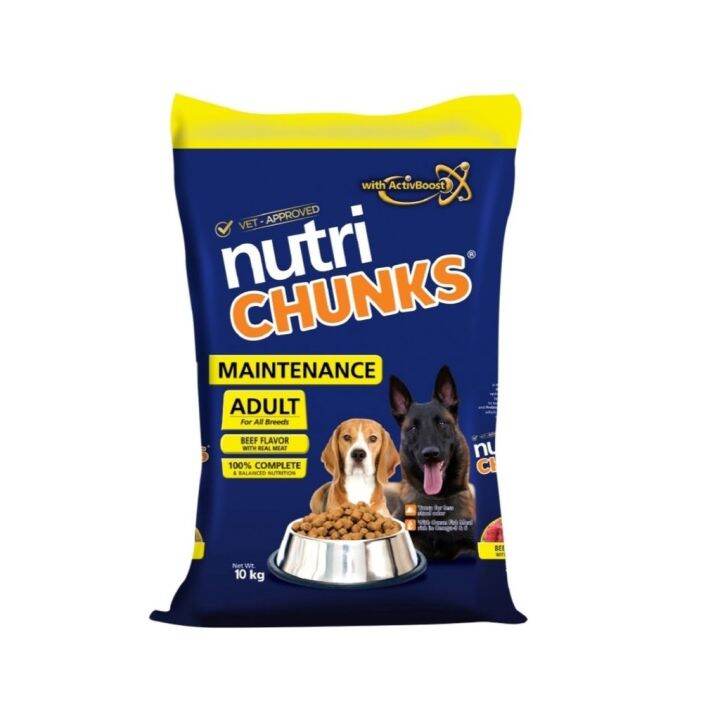 ☁Nutri Chunks Maintenance Beef Adult Dog Food 1kg Repack NutriChunks ...