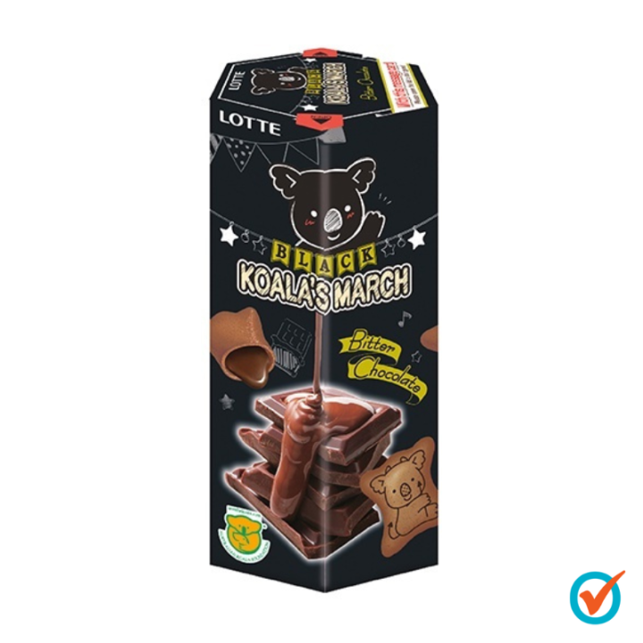 Lotte Koala's March Regular Pack - Black Bitter Chocolate (37g) | Lazada