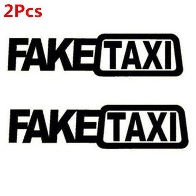 Fake Taxi Reflective Car Sticker Window Van Vinyl Decal Funny Emblem ...