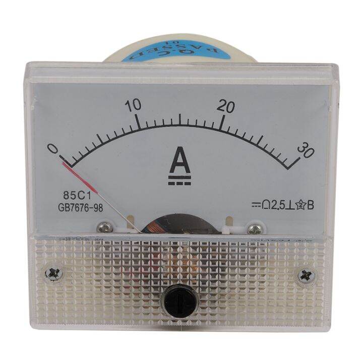 85C1-A Dc Analog Ampere Meter Panel Meter Gauge 30A Amp Gauge Current Mechanical Ammeters ...