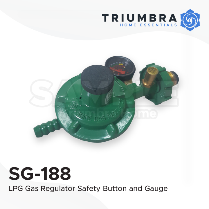 Shine Gaz LPG Gas Regulator with Safety Button and Gauge (SG-188 ...