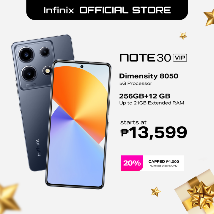 Infinix Note 30 VIP, 12GB + 256GB, Dimensity 8050, 108MP Camera (1 Year Local Warranty) | Lazada PH