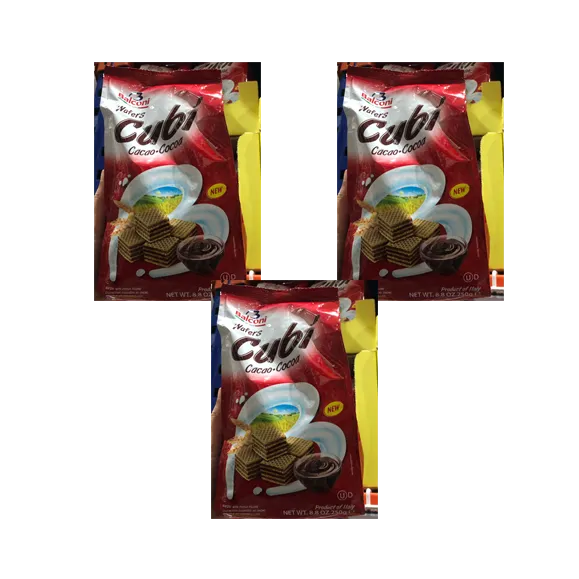 Balconi Cubi Wafers Cacao Cocoa 8.8oz 250g 3 packs | Lazada PH
