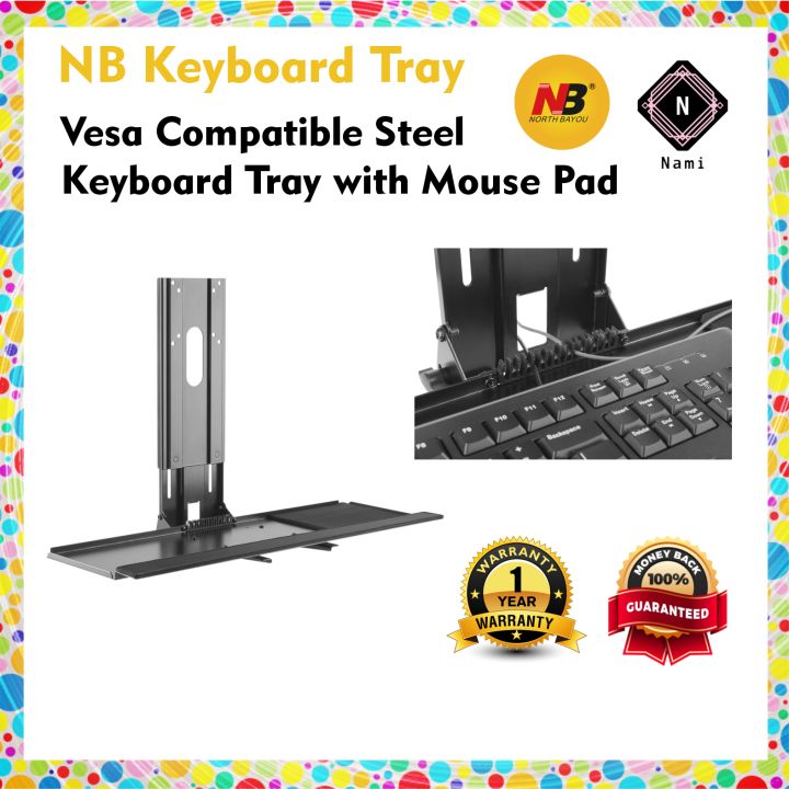 Brateck Vesa Compatible Steel Keyboard Tray With Mouse Pad 17" - 32 ...