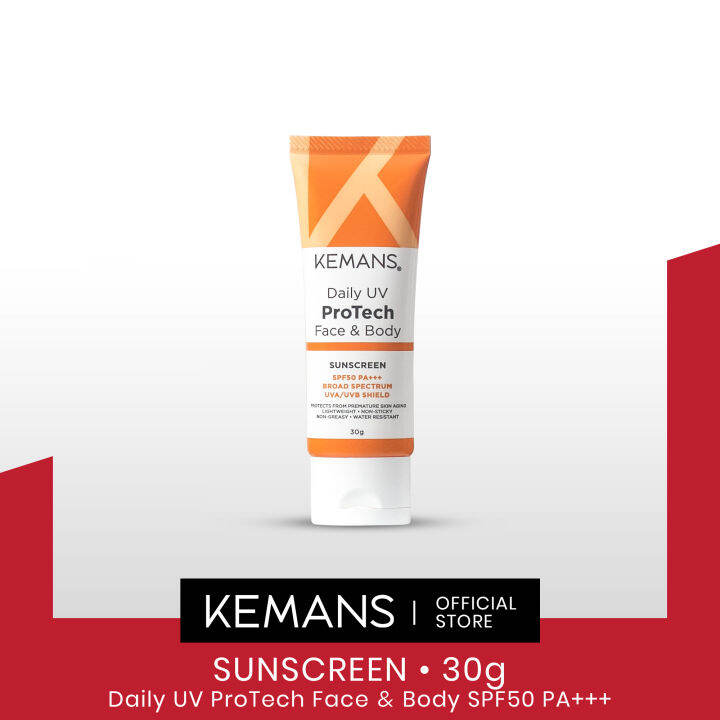 Kemans Daily UV ProTech Face and Body Sunscreen 30g | Lazada PH