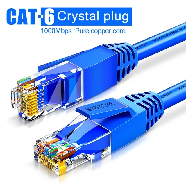 SAMZHE CAT6 Round Ethernet Cat 6 Lan Cable RJ45 Network Patch Cord for ...