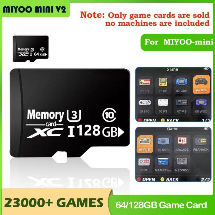 MIYOO MINI V2 Handheld Game Console Game Card Plug And Play 64G Built ...