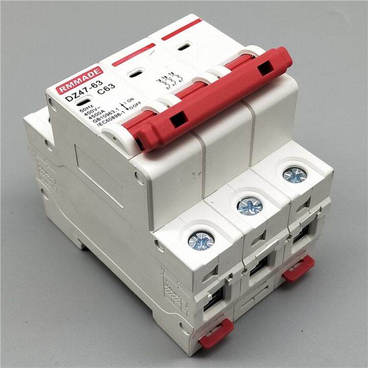 AC220V 400V DZ47 63 3P 6A 10A 16A 20A 25A 230V 400V 32A 40A 50A 63A Mini Circuit Breaker Cutout ...