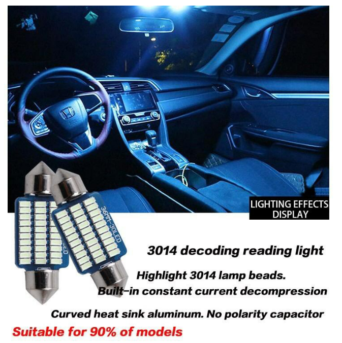 ( 1PCS ) Car Interior LED Lamp Package Kit T10 & 31 36 39 41mm Light ...