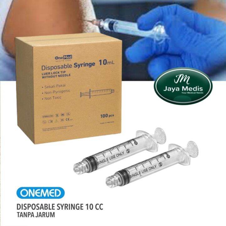 DISPOSABLE SYRINGE 10 ML DENGAN JARUM ONEMED | Lazada Indonesia