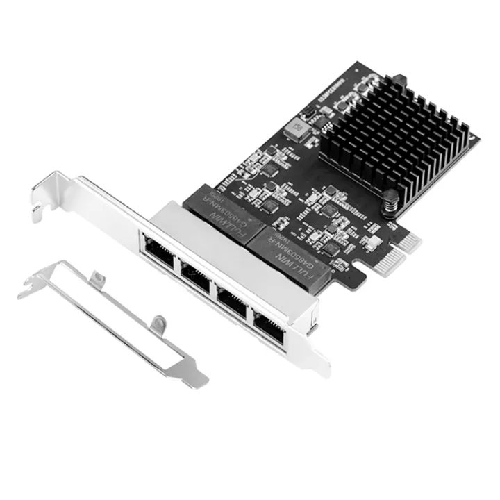PCIe 4 Ports Gigabit Ethernet Controller Card 1X 1000Mbps NIC RTL8111H ...