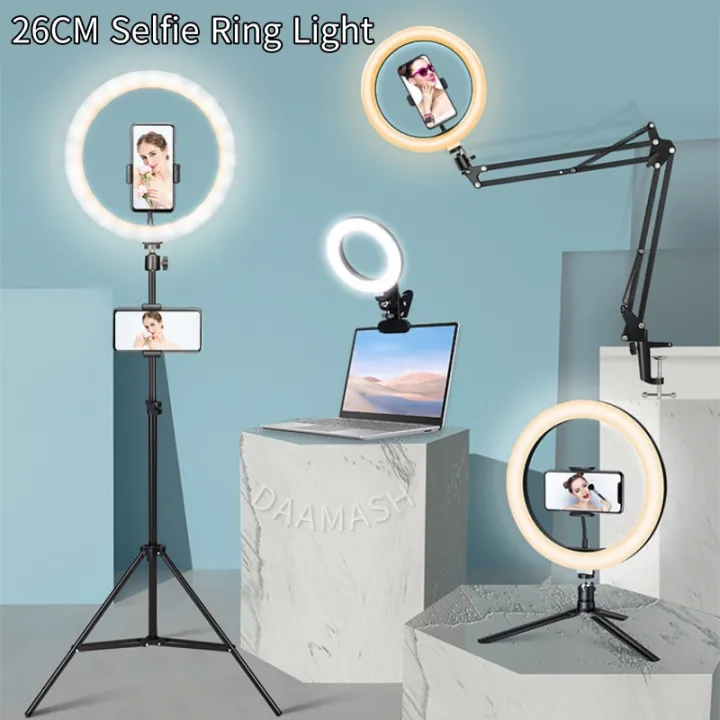 10 "LED S Elfie แหวน Stuido ไฟบ้าน Dimmable โคมไฟทรงกลมขาตั้งกล้อง ...