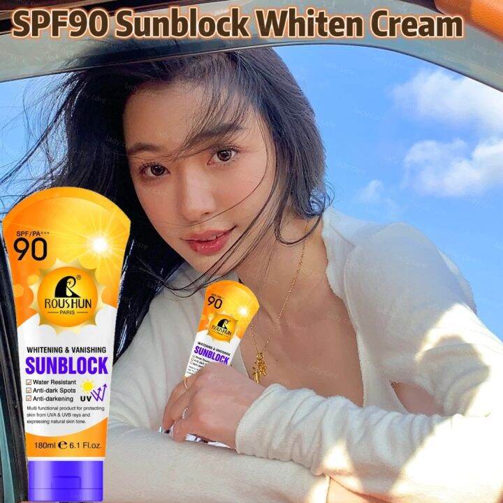 Sunscreen Whitening Sun Cream SPF 90+ Facial Body Skin Protective Cream Anti-Aging Oil-control ...