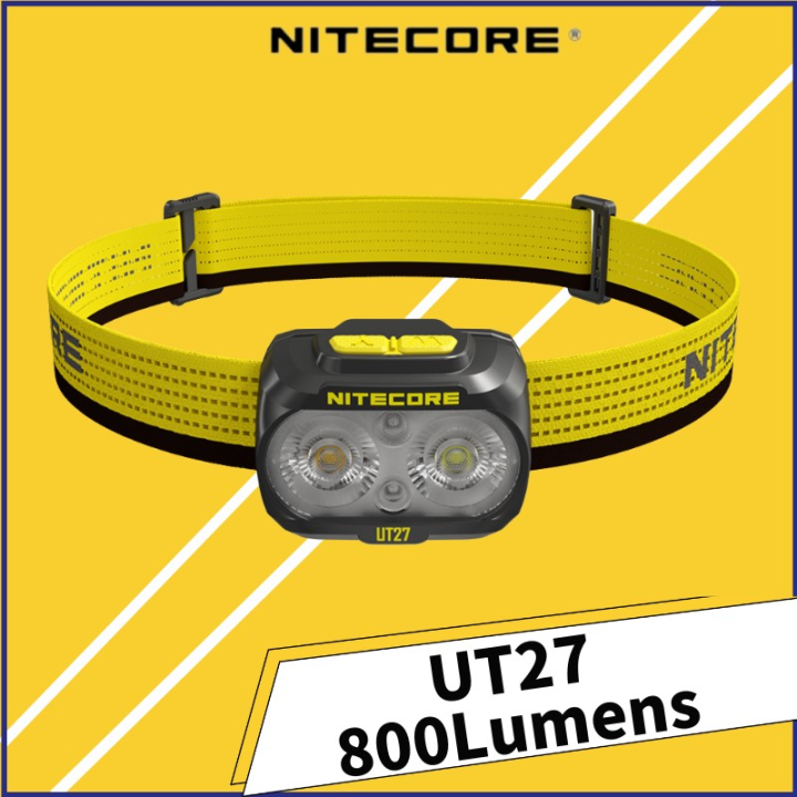 NITECORE UT27 Headlamp 800Lumens Dual Beam Fusion Elite Headlight + HBL ...