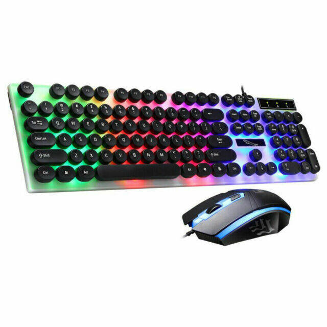 Milang T520 Round Keys Wired USB Keyboard Mouse Computer Mechanical ...