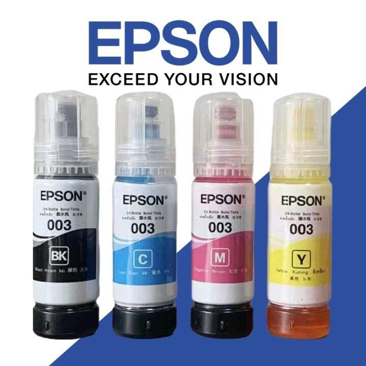 Epson 003 Inks for L1110 L3150 L3110 EPSON L5190 Printer - BK/CY/MG/YW ...